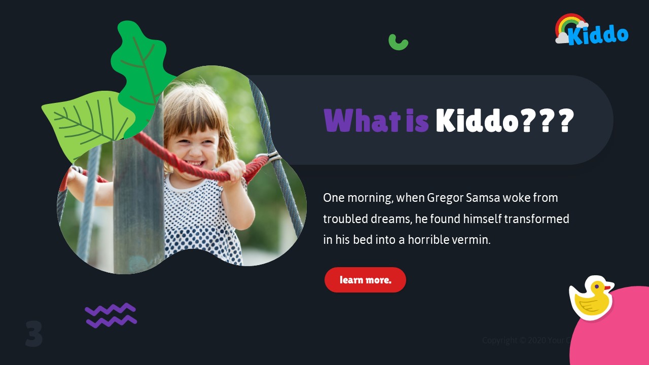 Kiddo Education Keynote Presentation Template, Presentation Templates