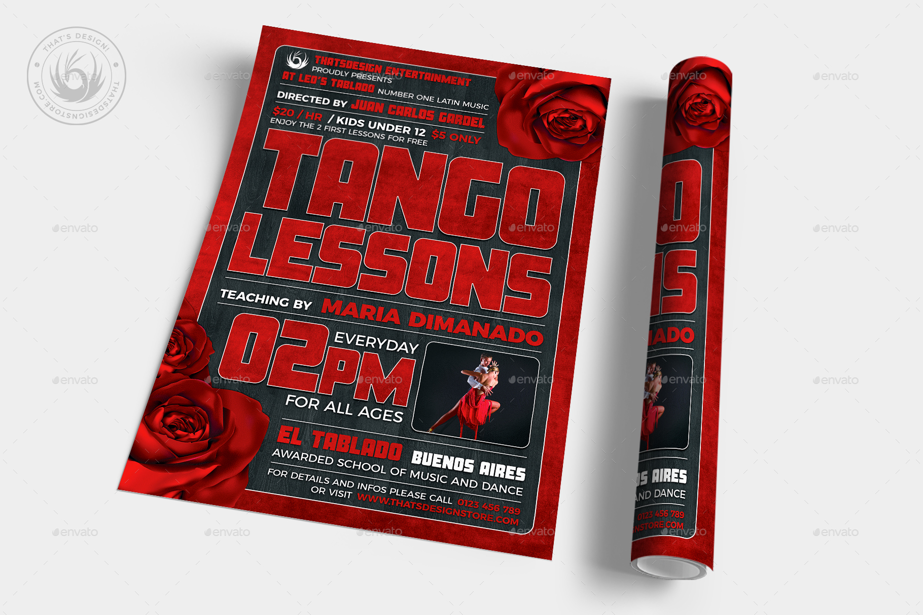 Tango Flyer Template V2, Print Templates | GraphicRiver