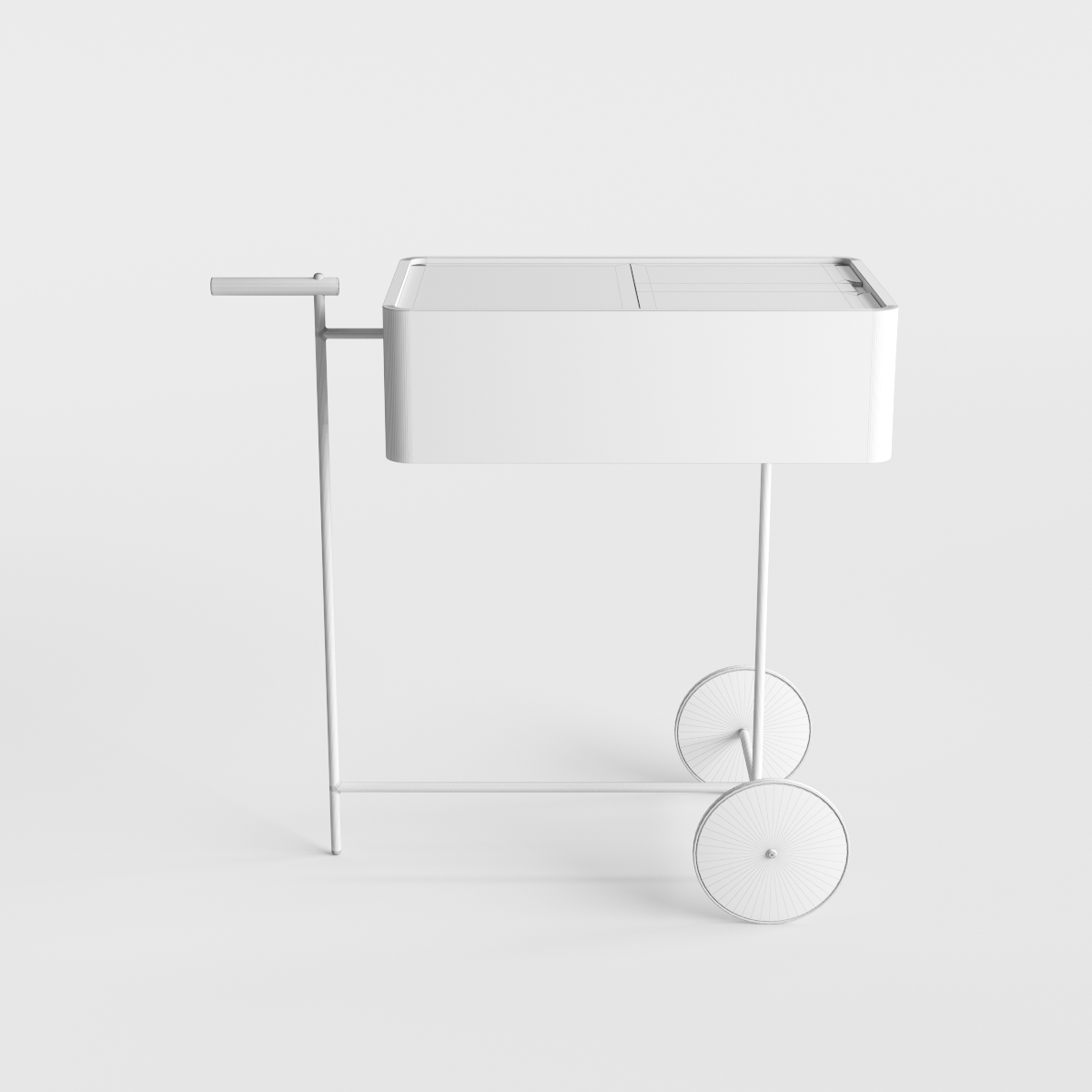 Minimal Trolley Bar Cart by Edvace | 3DOcean
