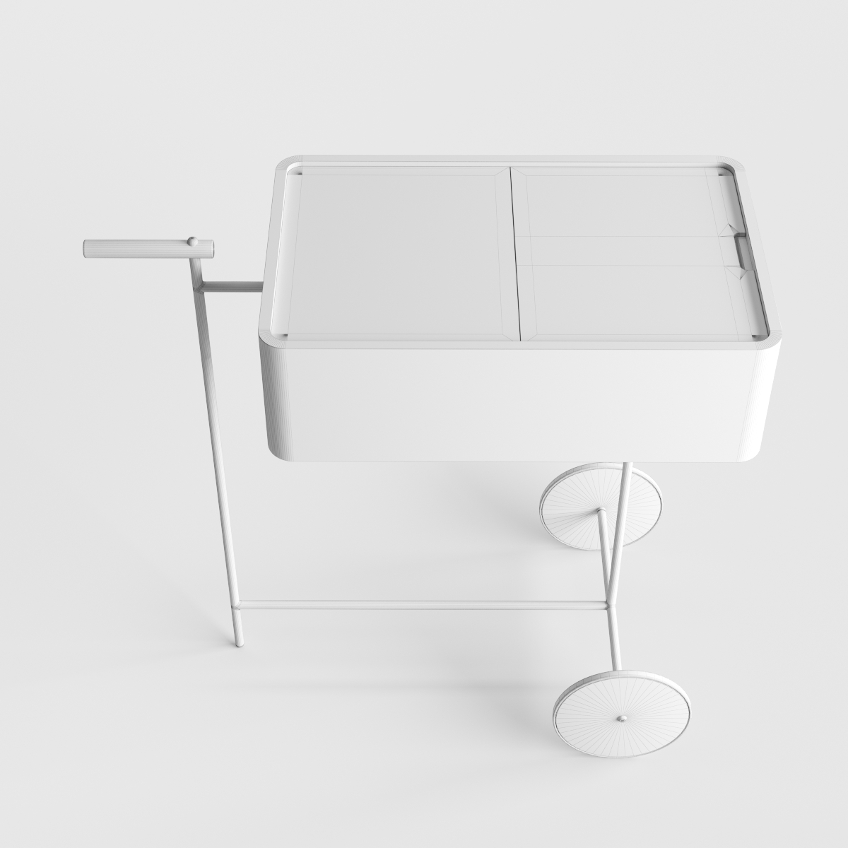 Minimal Trolley Bar Cart by Edvace | 3DOcean