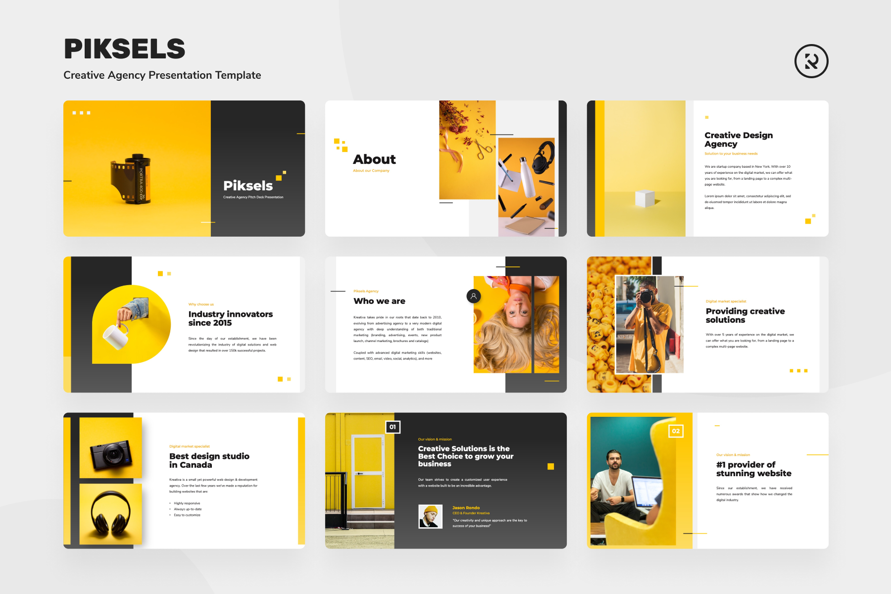 Piksels - Creative Agency Power Point, Presentation Templates ...