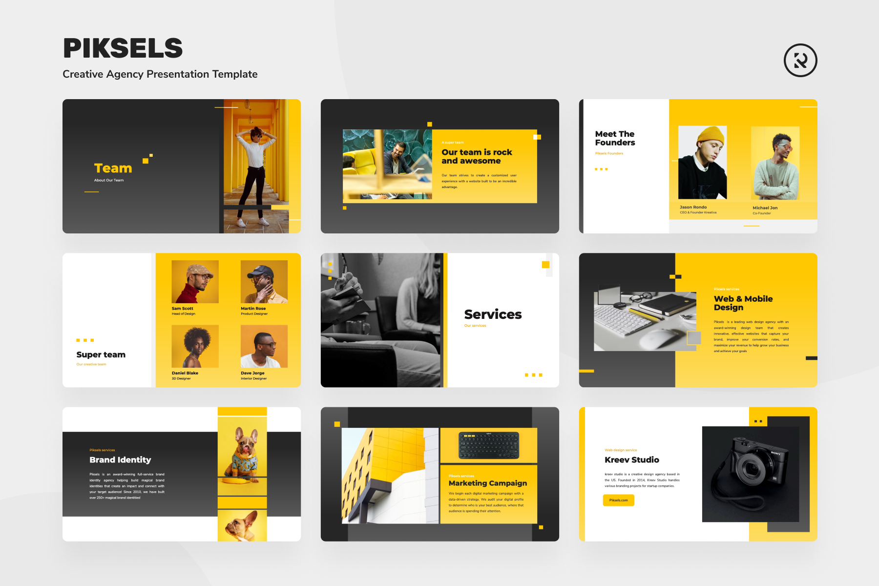 Piksels - Creative Agency Power Point, Presentation Templates ...