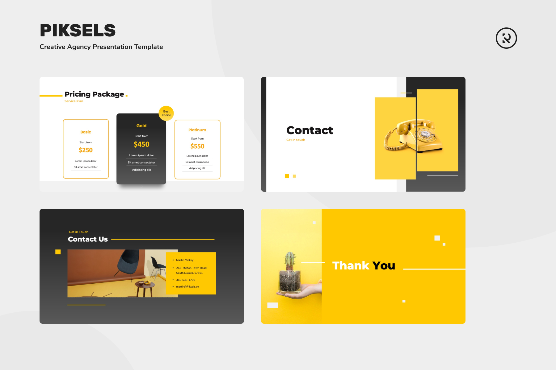 Piksels - Creative Agency Power Point, Presentation Templates ...