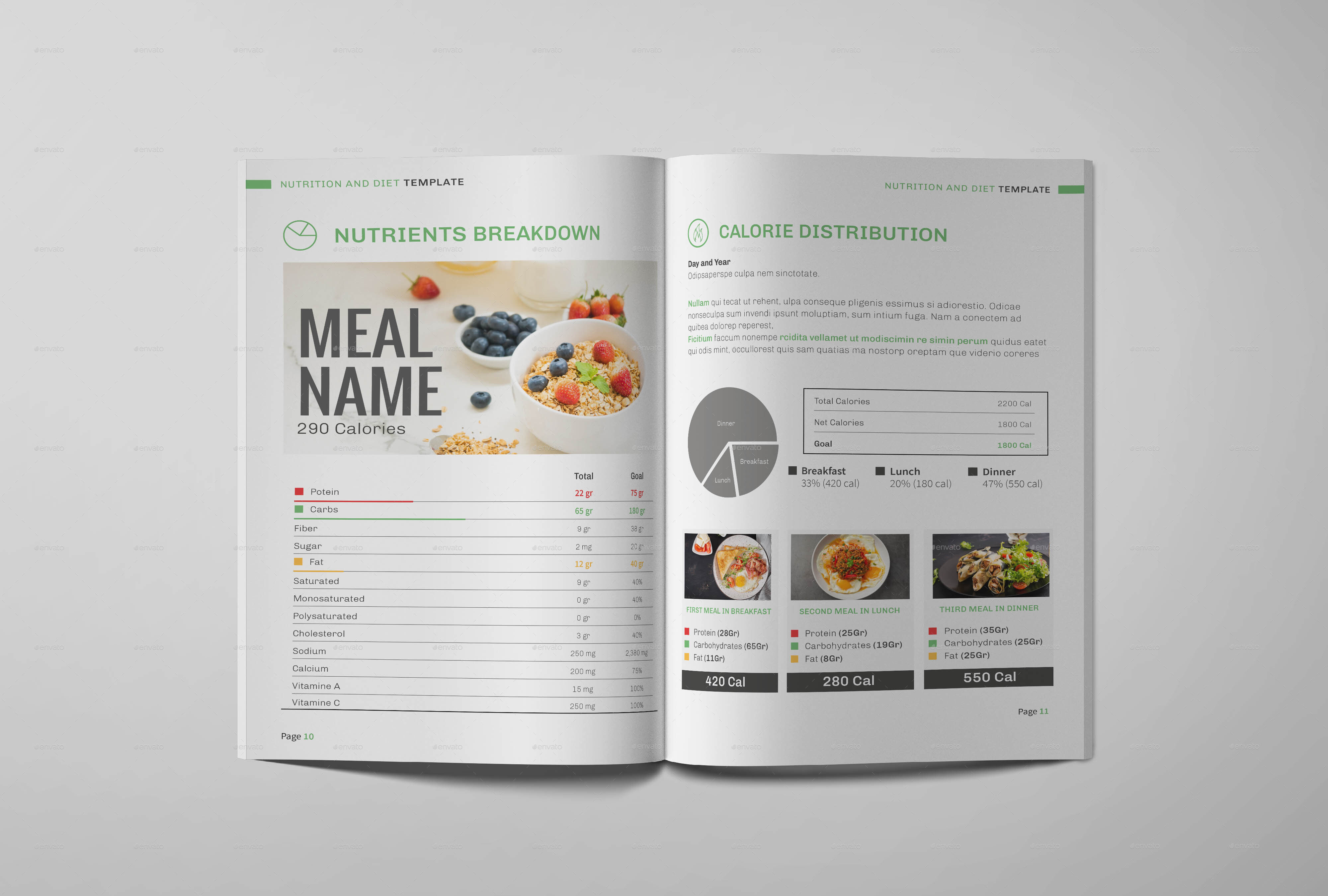 Nutrition & Diet Template, Print Templates | GraphicRiver