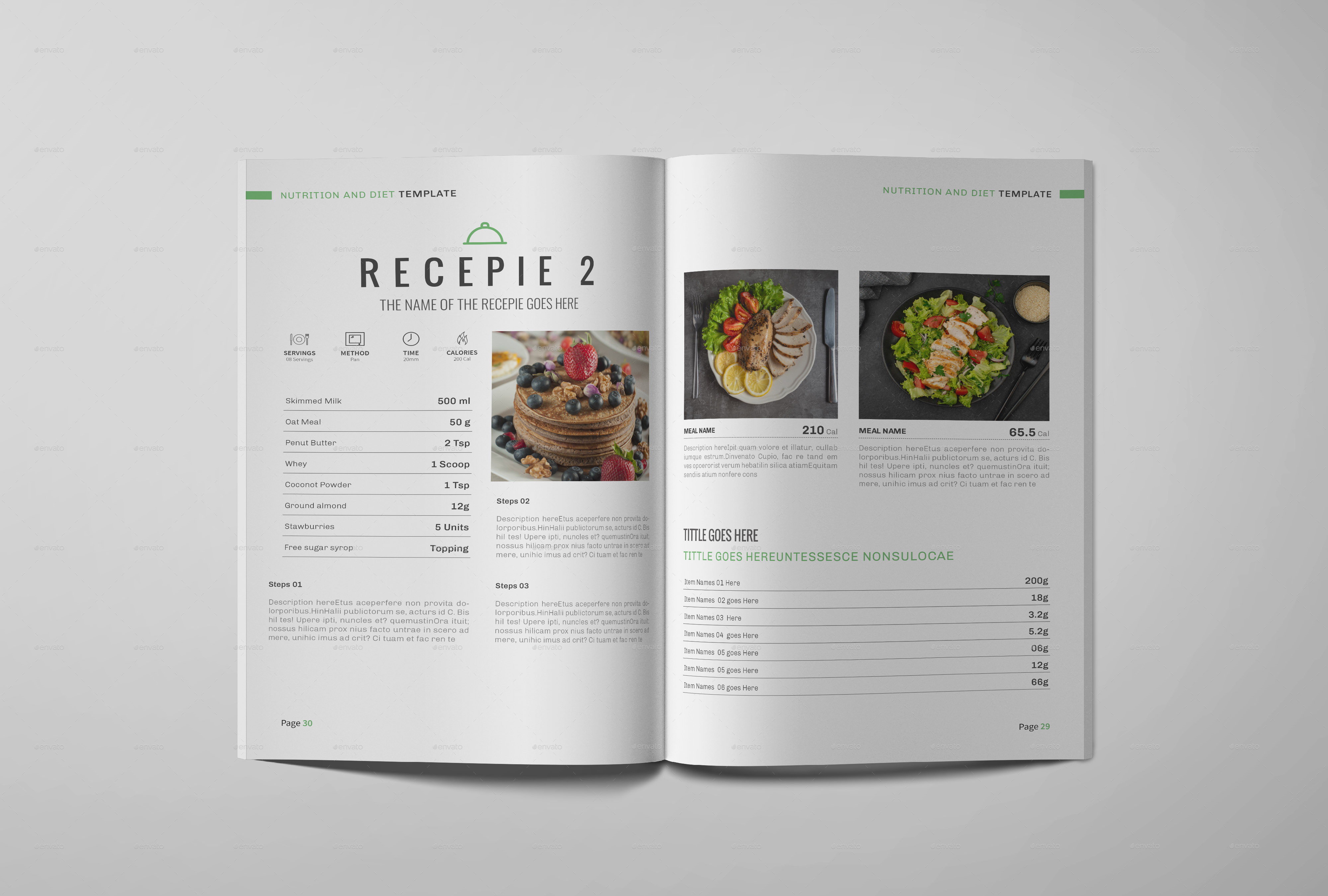 Nutrition & Diet Template, Print Templates | GraphicRiver