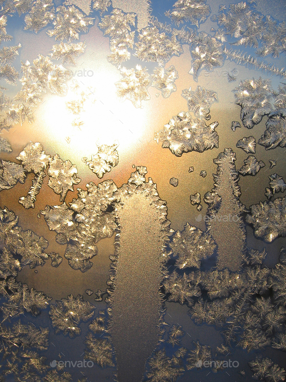 Ice pattern and sunlight Stock Photo by didesign | PhotoDune