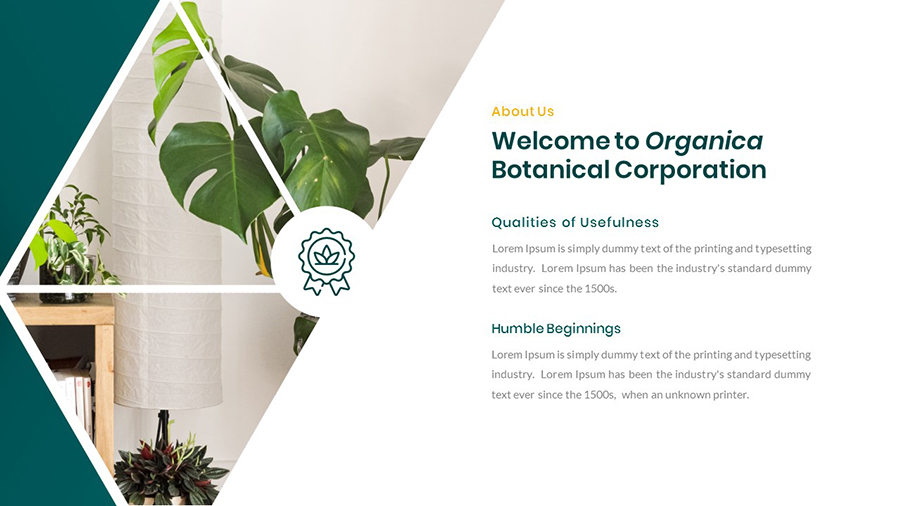 Organica - Green Minimal Powerpoint Template, Presentation Templates