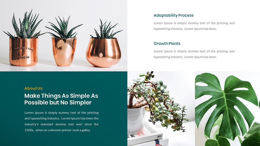 Organica - Green Minimal Powerpoint Template, Presentation Templates