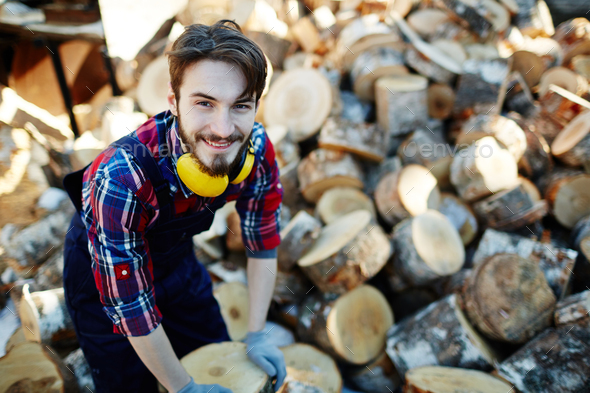 Working with firewood Stock Photo by Pressmaster | PhotoDune