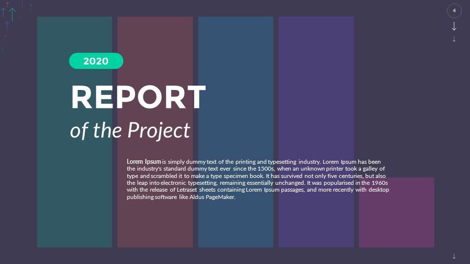 Project Report PowerPoint Presentation Template, Presentation Templates
