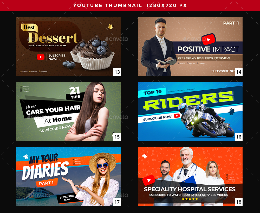 50 Youtube Thumbnail-V7, Web Elements | GraphicRiver