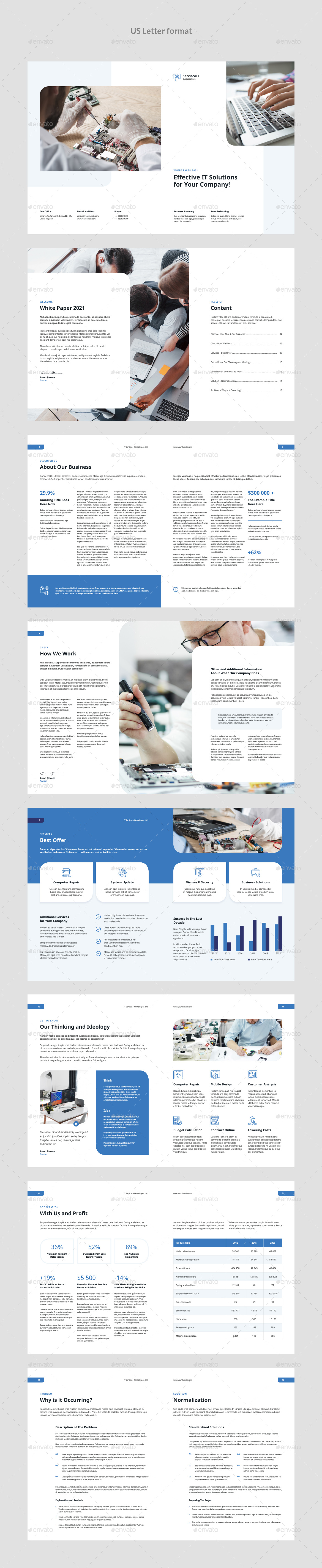 IT Services – White Paper, Print Templates | GraphicRiver