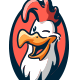 Wink Wing - Rooster Head Character Mascot Templates, Logo Templates
