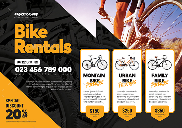 Bike Rentals, Print Templates | GraphicRiver