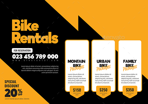 Bike Rentals, Print Templates | GraphicRiver
