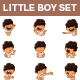 Little Boy Sticker Set, Vectors | GraphicRiver
