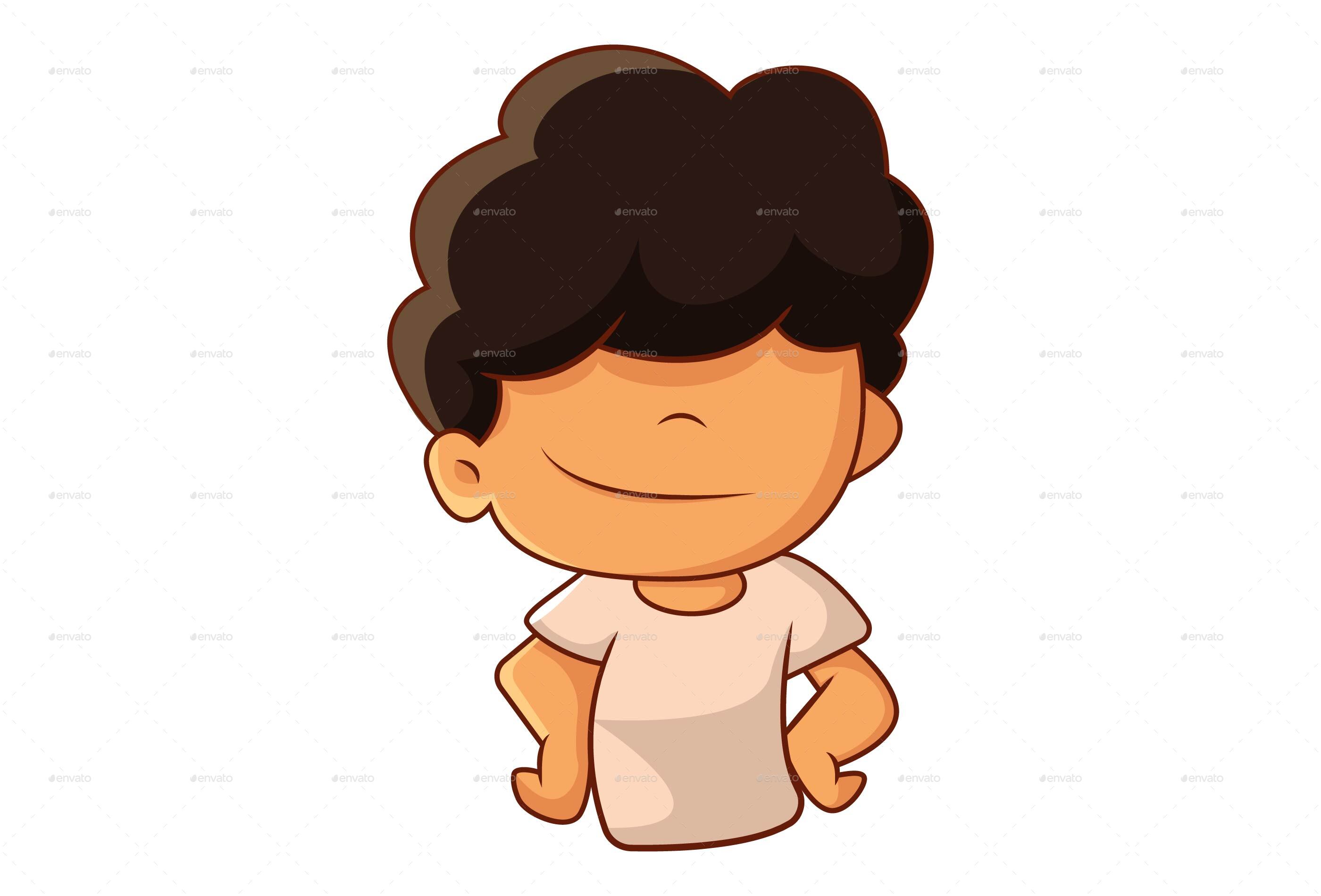 Little Boy Sticker Set, Vectors | GraphicRiver