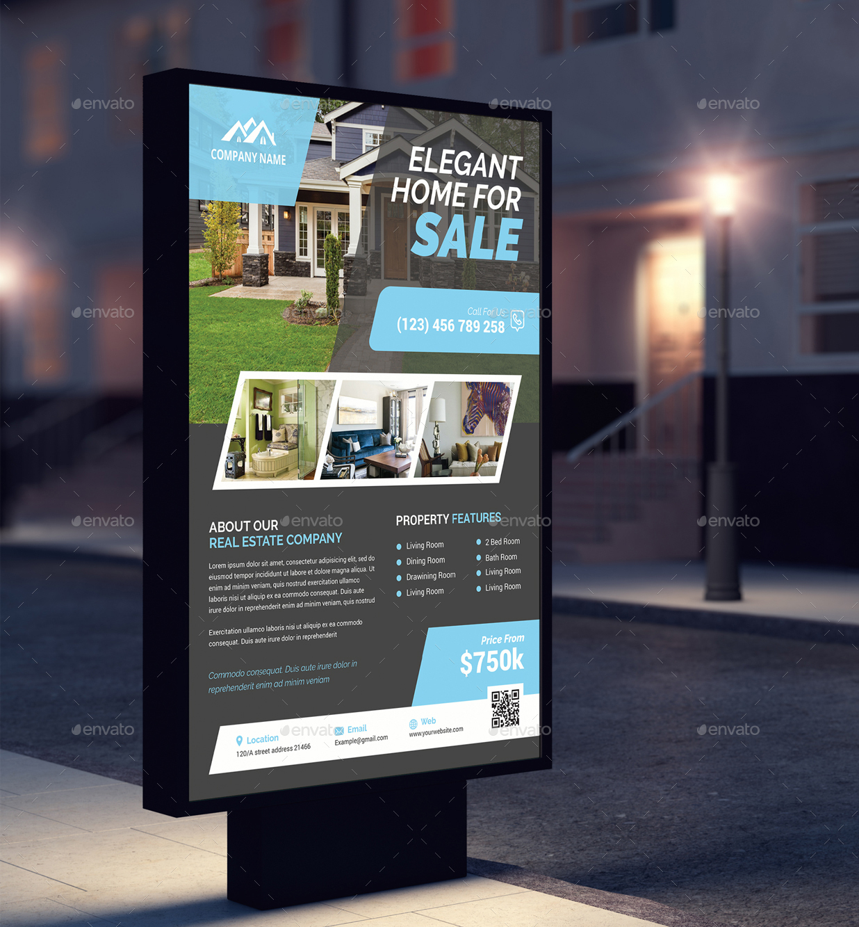 Real Estate Poster Template, Print Templates | GraphicRiver