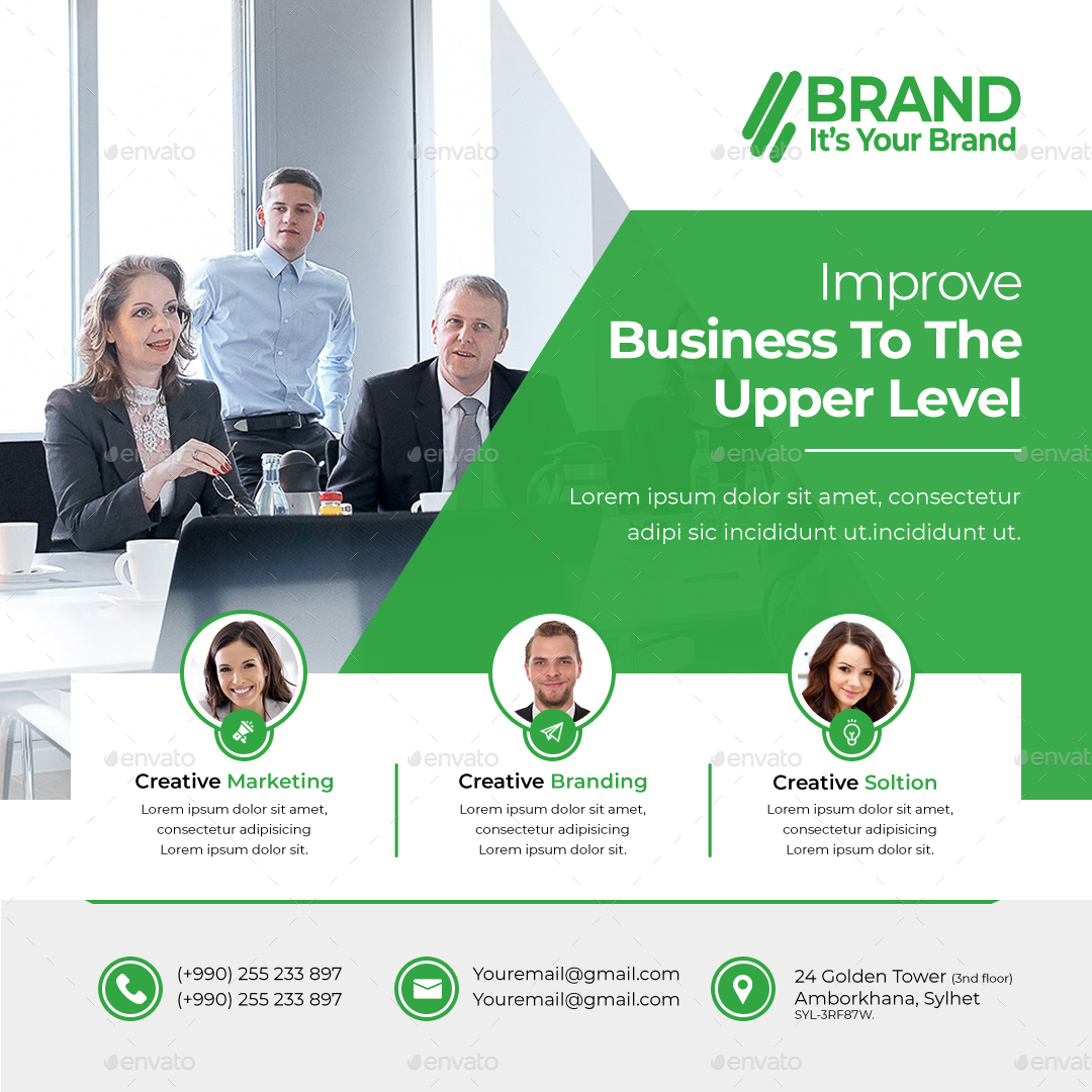 Corporate Social Media Post Template, Web Elements | GraphicRiver