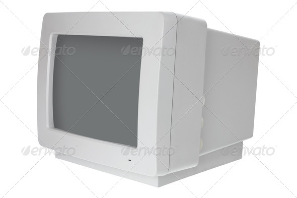 Old Computer Monitor Stock Photo by lightzone | PhotoDune