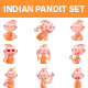 Indian Pandit Sticker Set, Vectors | GraphicRiver