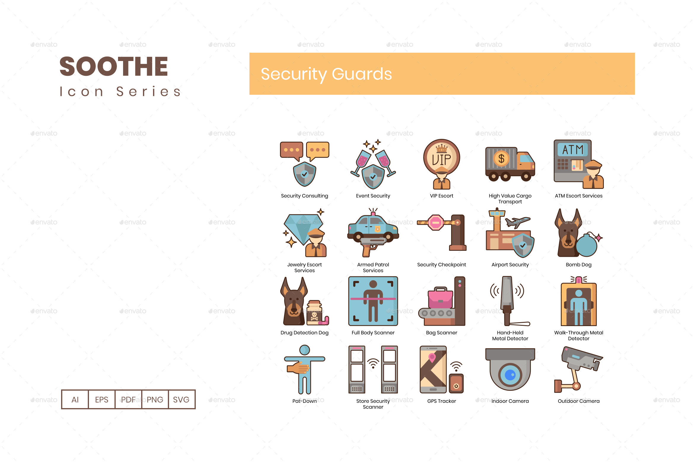 80 Security Guard Icons, Icons | GraphicRiver