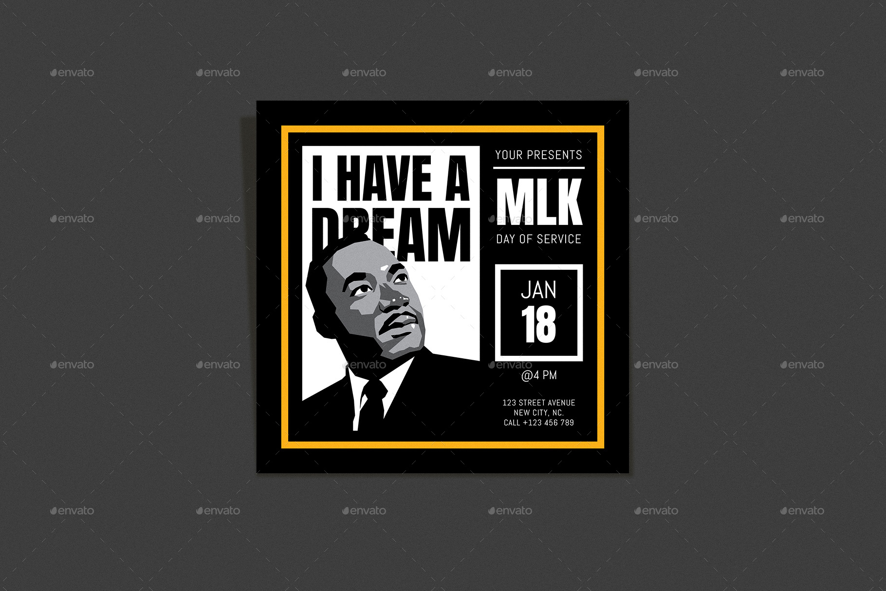 MLK Day Template Set, Print Templates | GraphicRiver