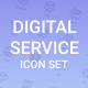 Digital Service Icon Set., Icons | GraphicRiver