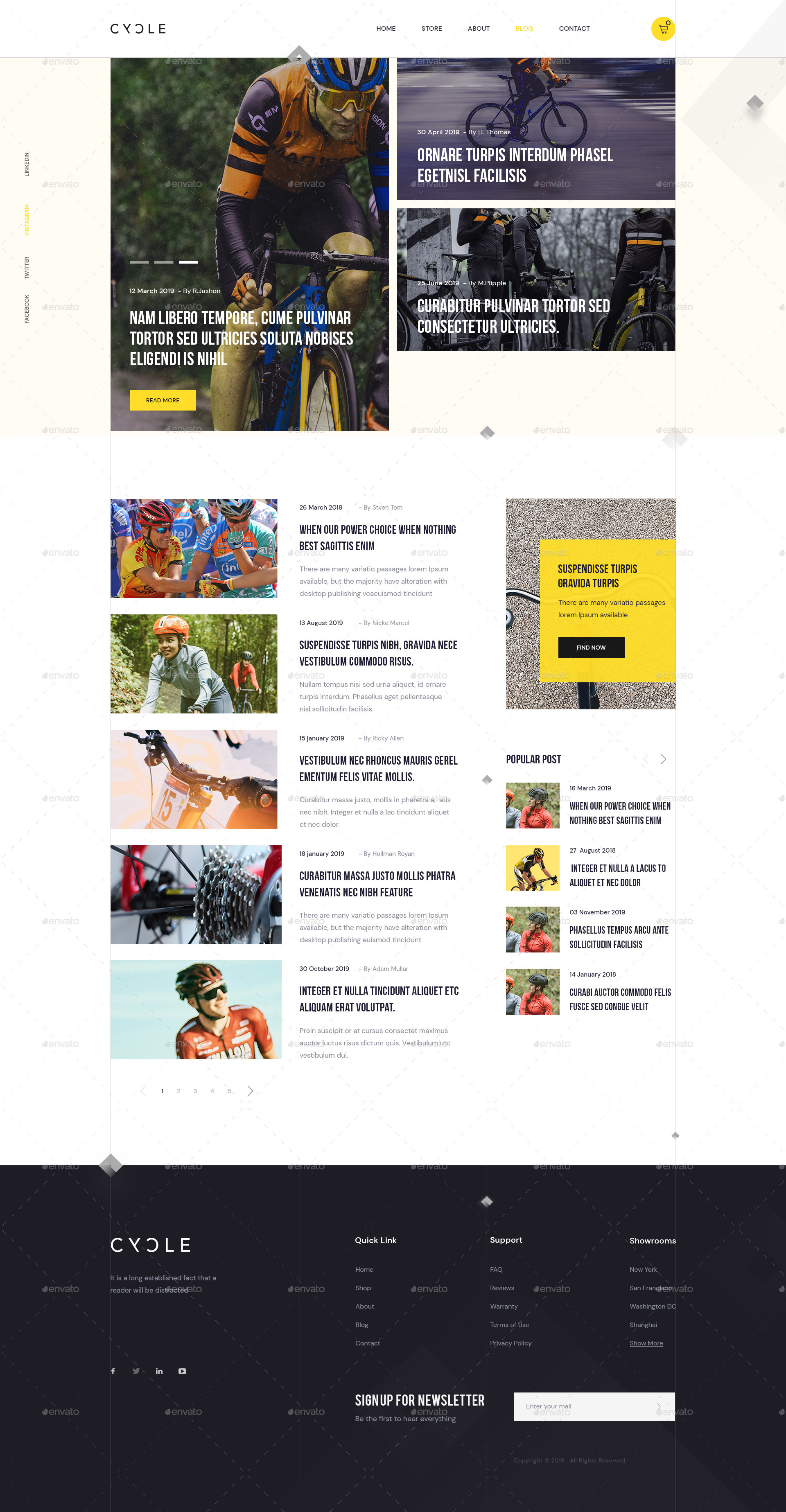 Bicycle Template - User Interface, Web Elements | GraphicRiver