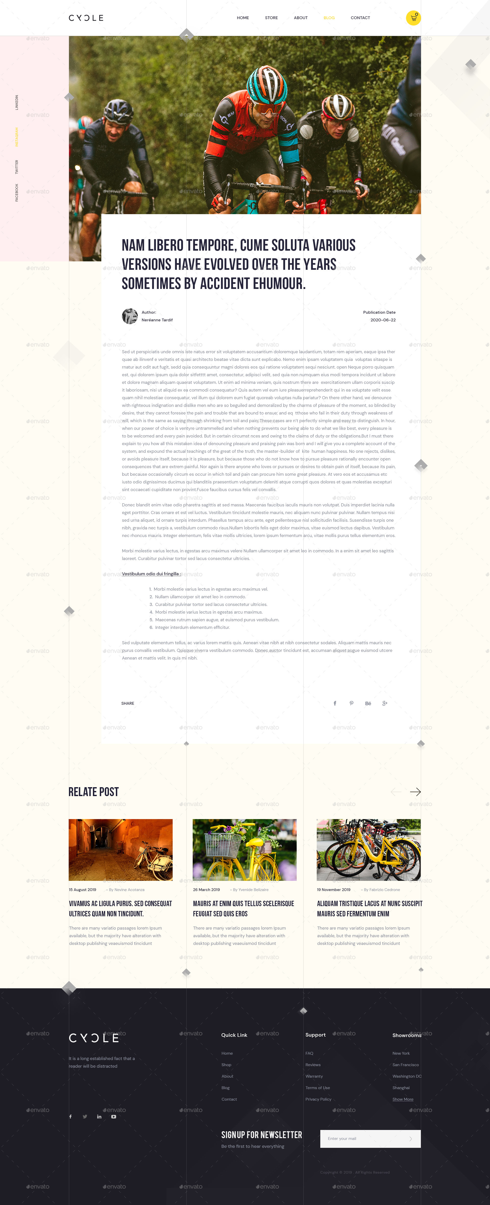 Bicycle Template - User Interface by WpSent | GraphicRiver