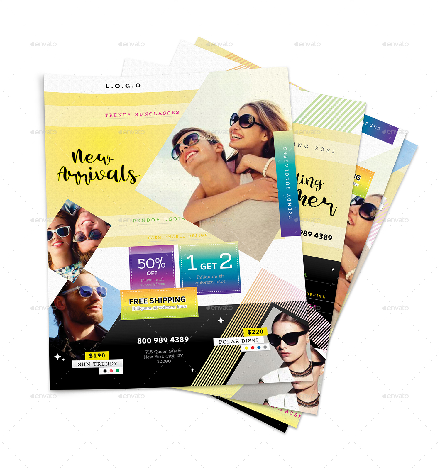 Sunglasses Shop Flyers – 4 Options, Print Templates | GraphicRiver
