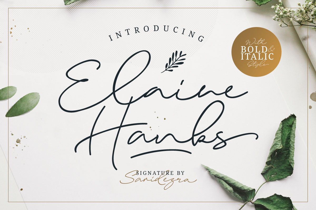 Elaine Hanks, Fonts | GraphicRiver