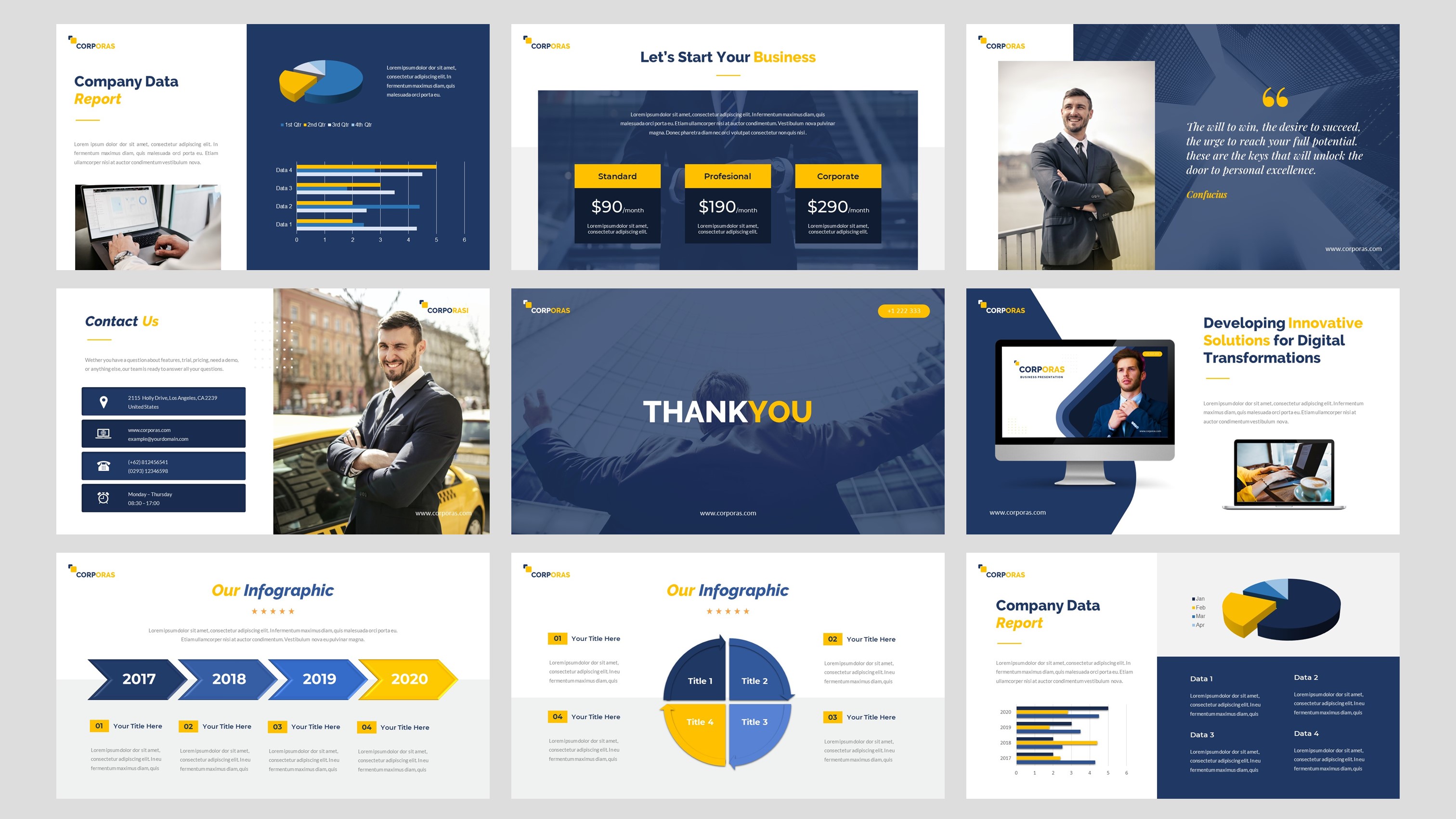 Monsgraph-Creative and Business Google Slides Bundle, Presentation ...