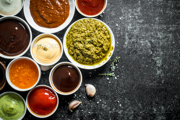 Different variations of sauces. Stock Photo by Artem_ka2 | PhotoDune