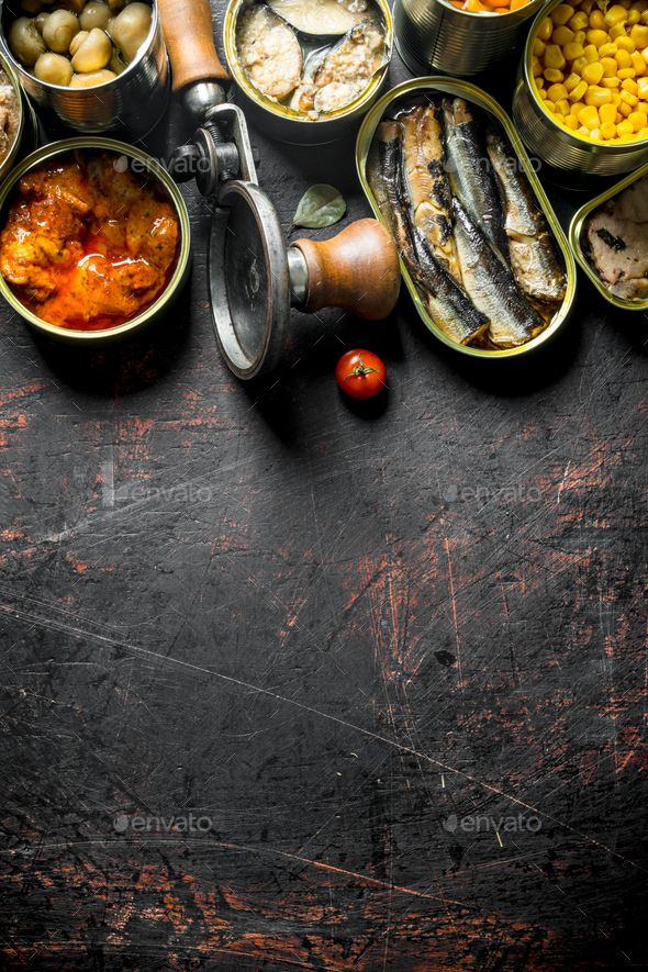 Open canned food. Stock Photo by Artem_ka2 | PhotoDune