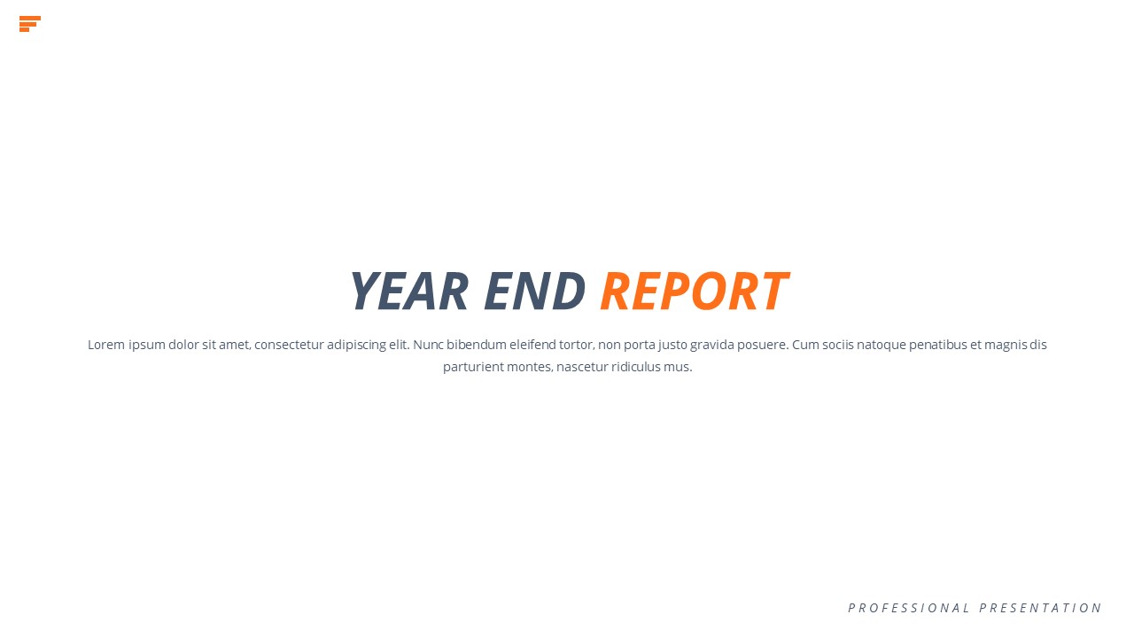 Year End Report Powerpoint Presentation Template, Presentation Templates
