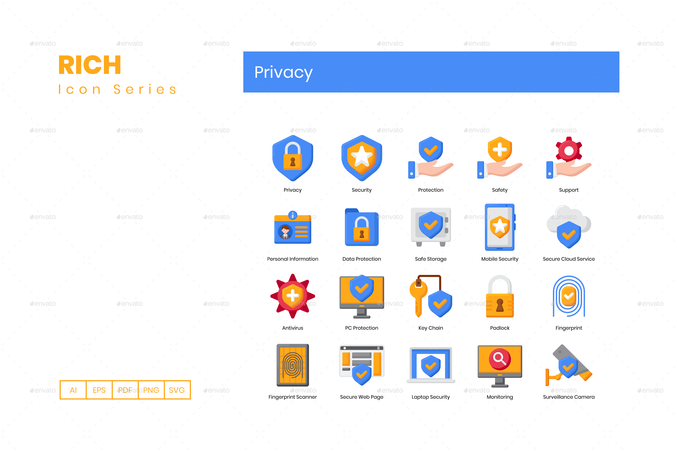 80 Privacy Icons, Icons | GraphicRiver