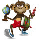 Monkey student, Vectors | GraphicRiver