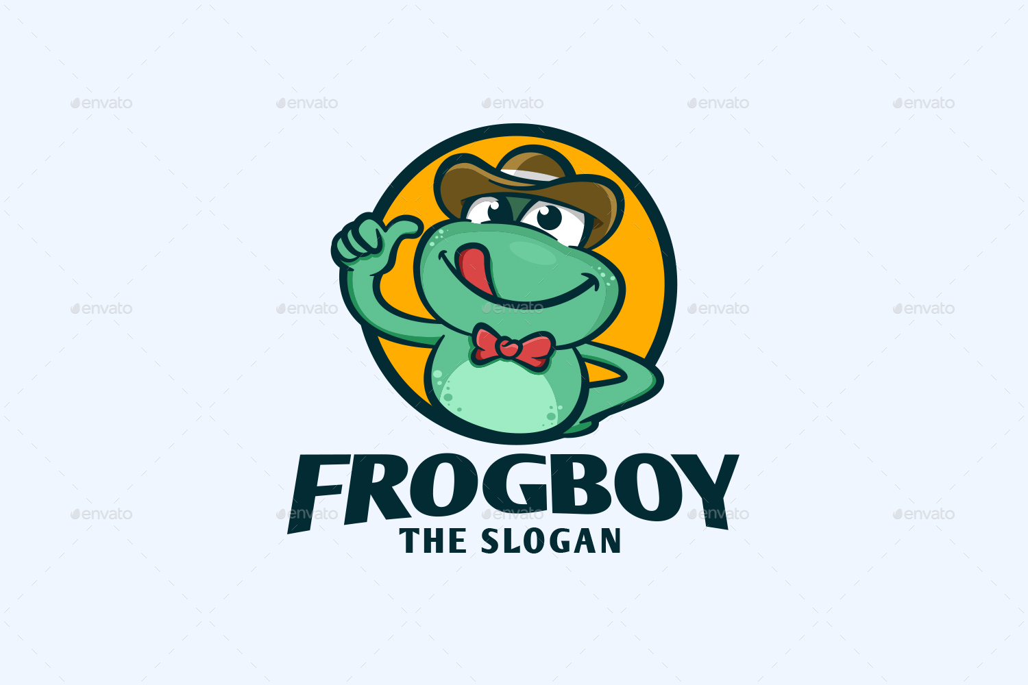 Cartoon Frog Boy Character Mascot Logo, Logo Templates | GraphicRiver