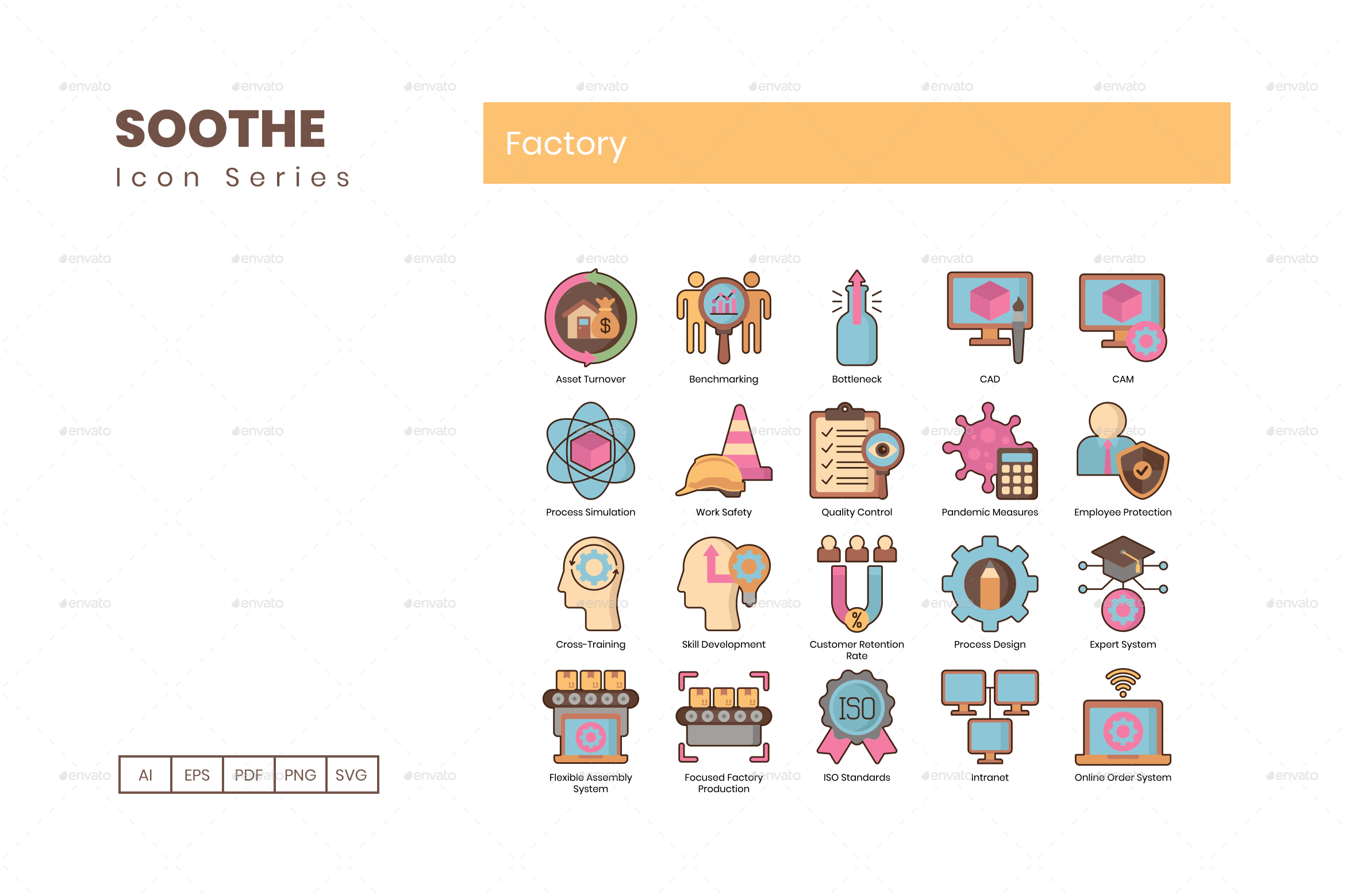 Factory Icons, Icons | GraphicRiver