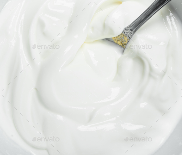 Fresh sour cream texture . Stock Photo by Artem_ka2 | PhotoDune