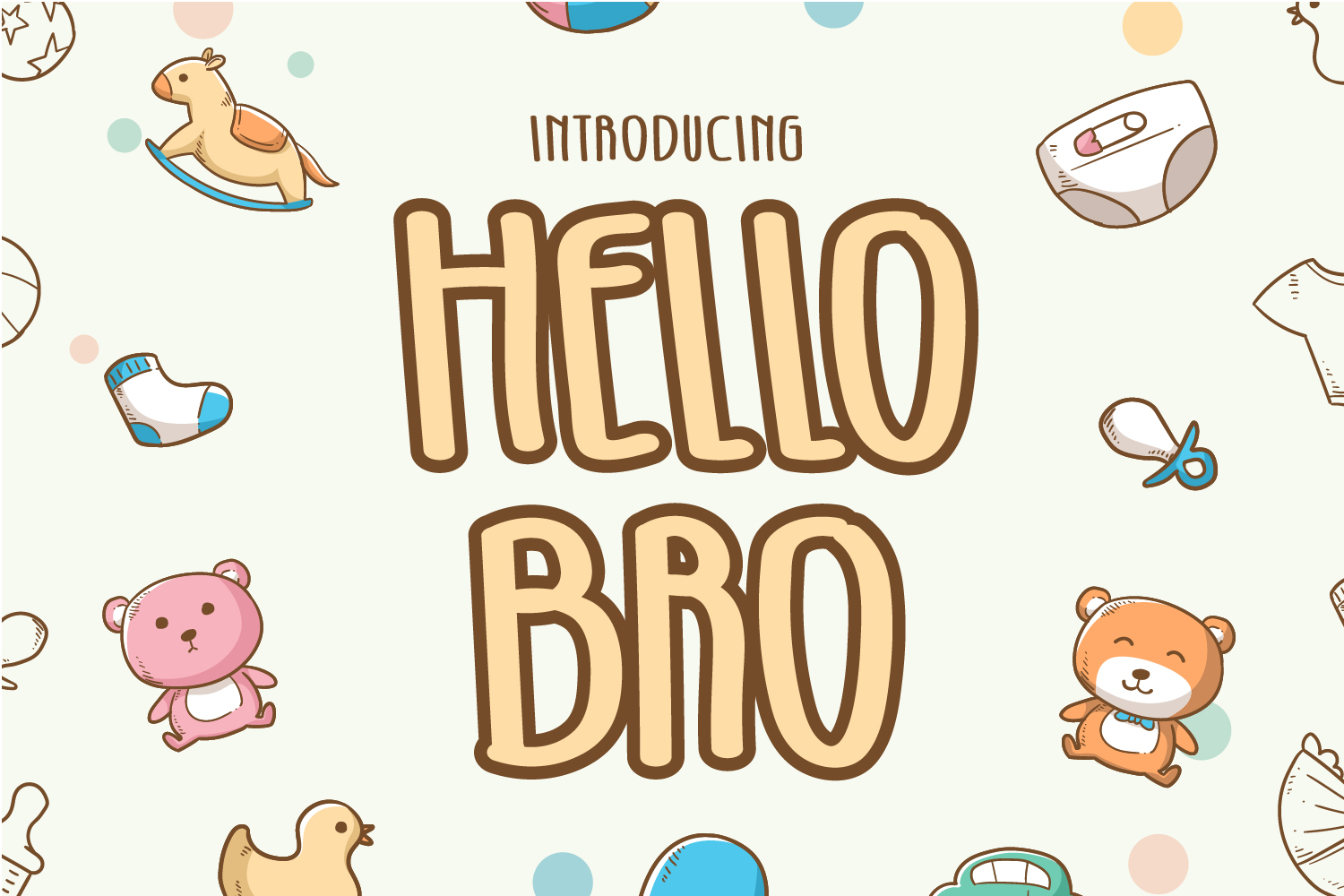 Hello Bro - Cute Display Font, Fonts | GraphicRiver