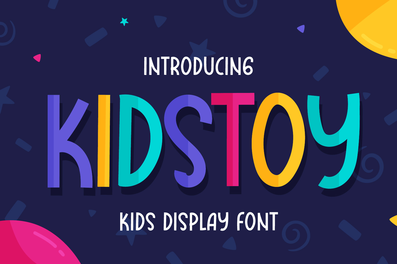 Kidstoy - Kids Display Font, Fonts | GraphicRiver