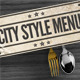 City Style Menu, Print Templates | GraphicRiver