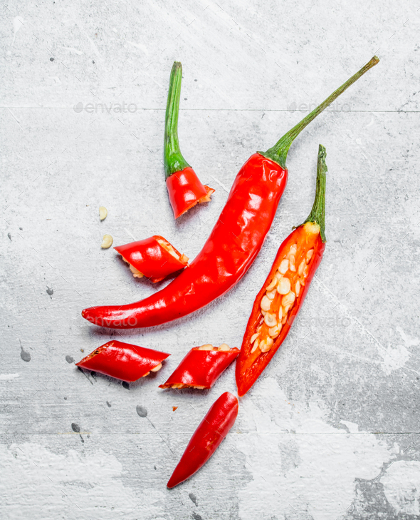 Pieces of hot red pepper. Stock Photo by Artem_ka2 | PhotoDune