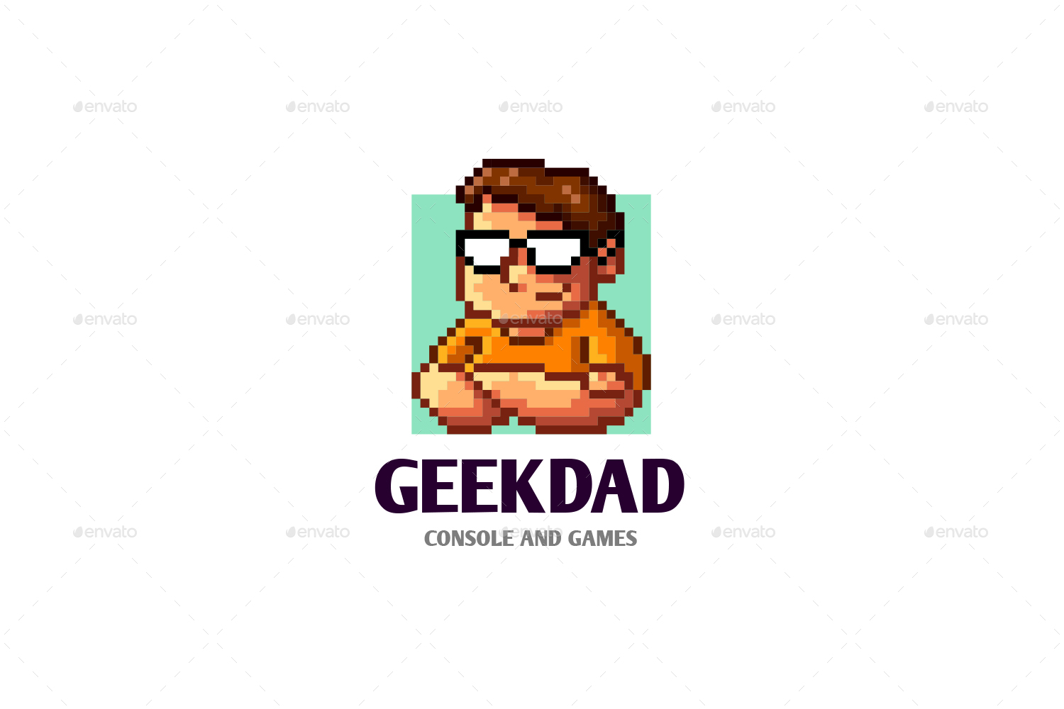Pixel Geek Dady Logo Templates, Logo Templates | GraphicRiver
