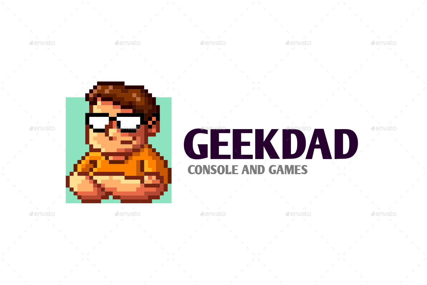 Pixel Geek Dady Logo Templates, Logo Templates | GraphicRiver