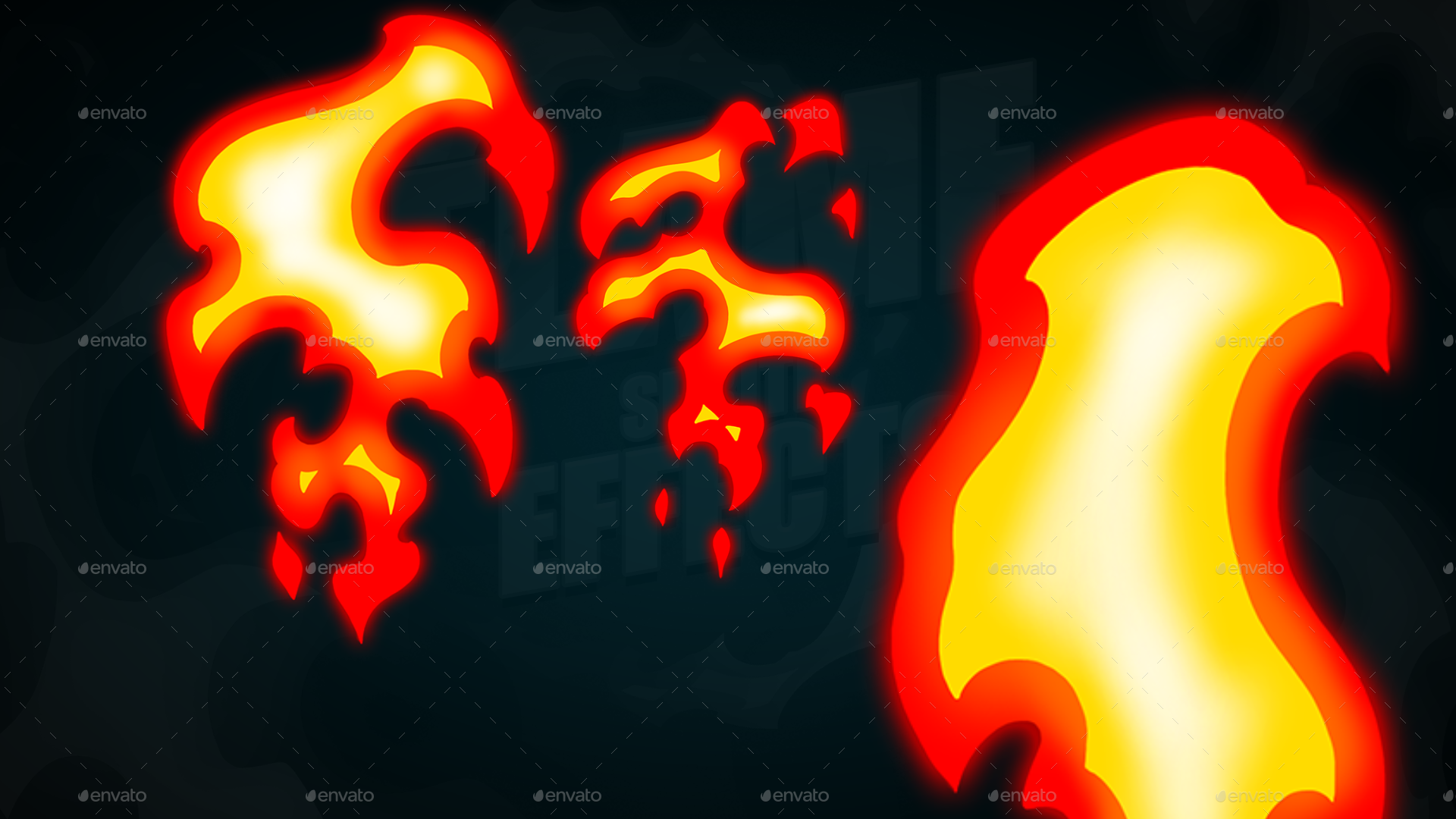 Flame Sprite Effects, Game Assets | GraphicRiver