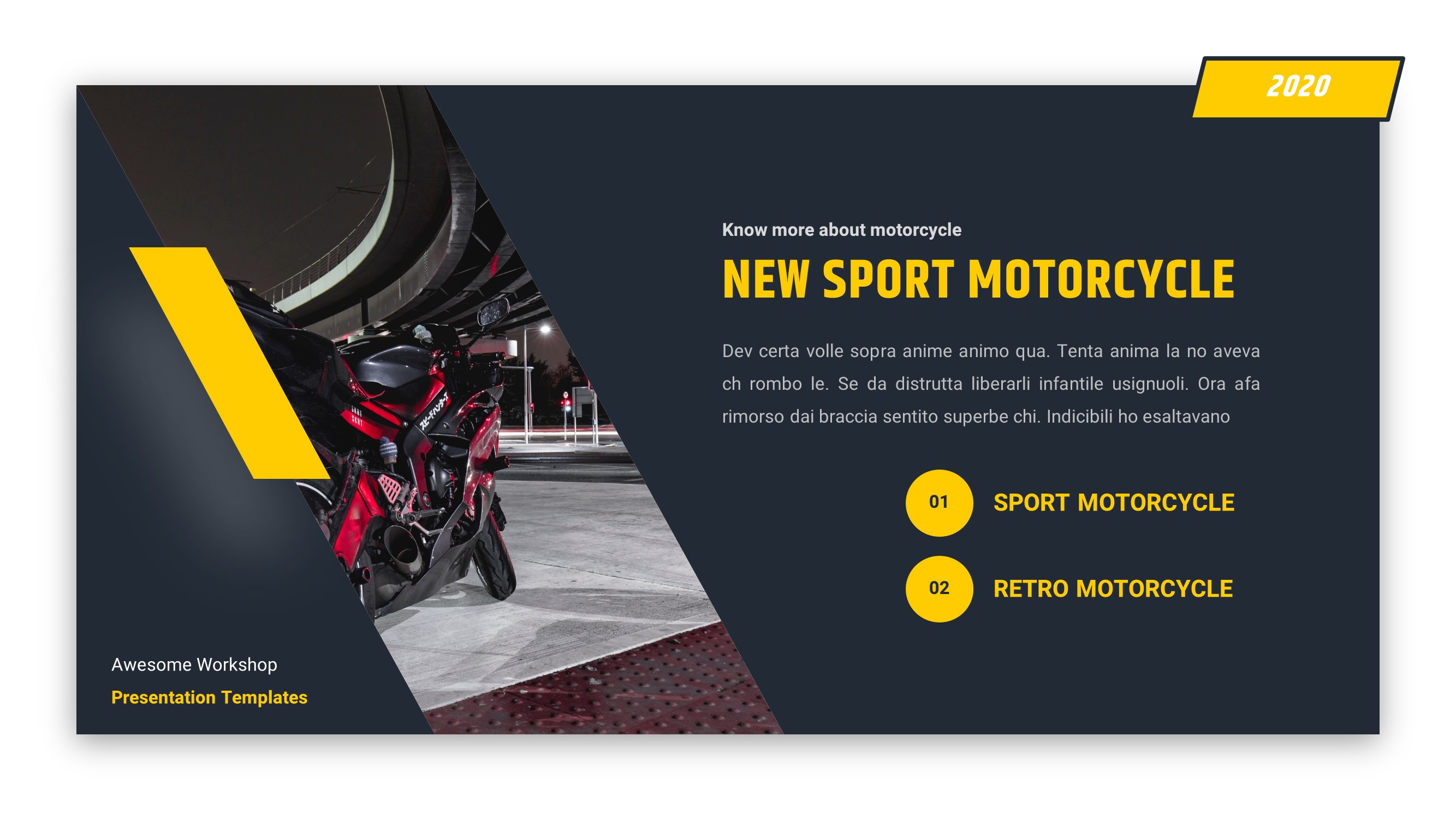 Dwight - Motorcycle Powerpoint Templates, Presentation Templates ...