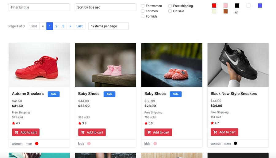 DataGrid - JavaScript Pagination, Sort and Filter by js-ocean | CodeCanyon